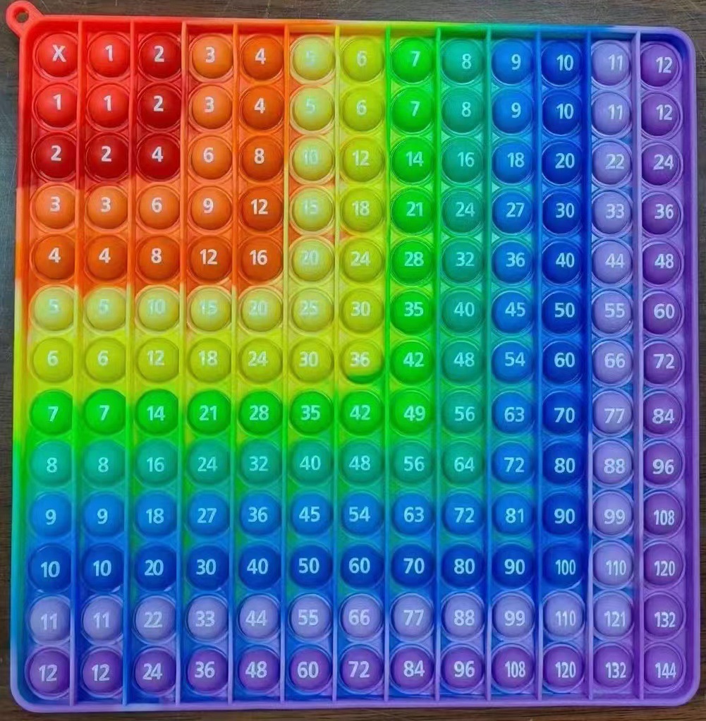 24cm Big Size Digital Multiplication Table Montessori Push Bubble Kids ...