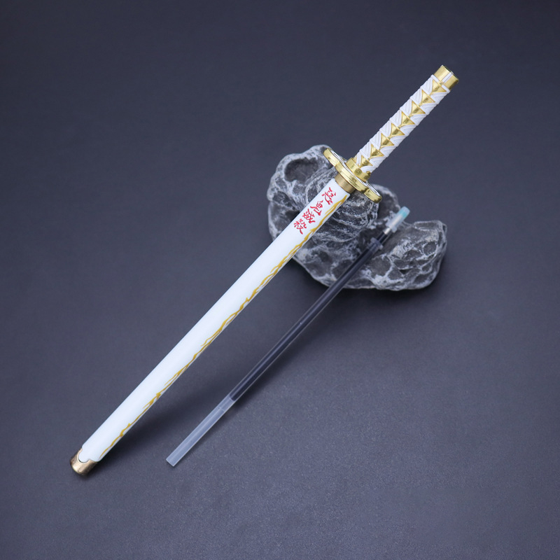 Creative Mini Katana Anime Sword Model Gel Pen Stationery Supplies ...
