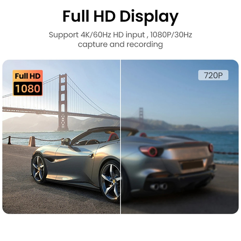 4K -Compatible to Type-C+USB Video Capture Card 1080P USB Computer Game ...