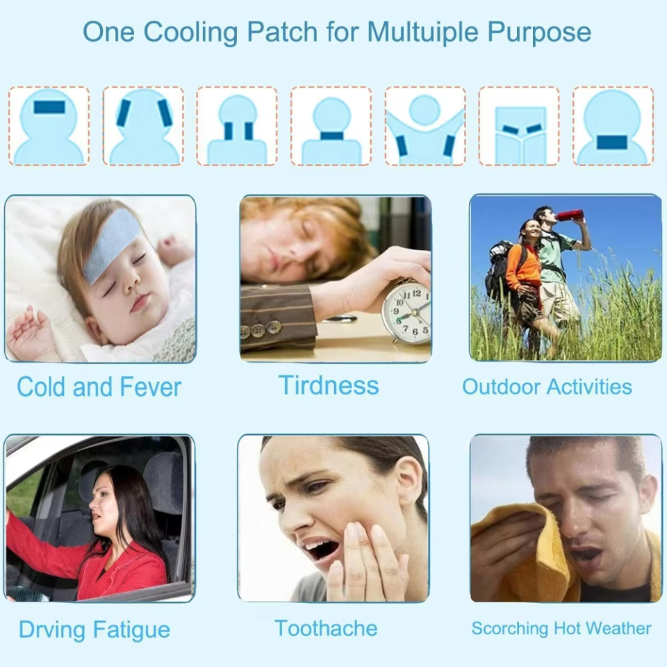 10pcs/5 Bag Baby Fever Down Cooling Patches Ice Gel Pads Heatstroke ...