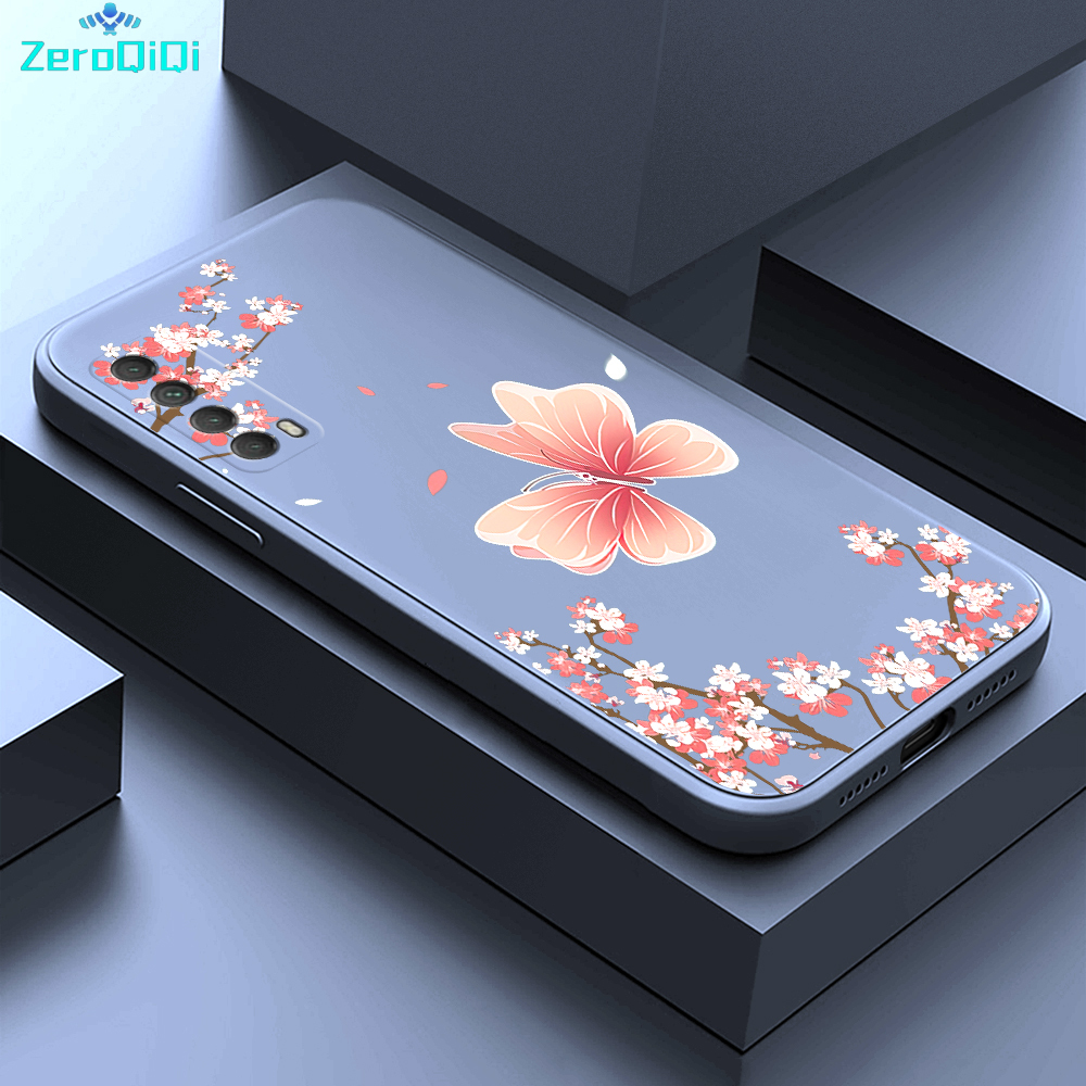 ZeroQiQi for Huawei Y7A 2020 Back Cover Flowers Butterflies Full Lens ...