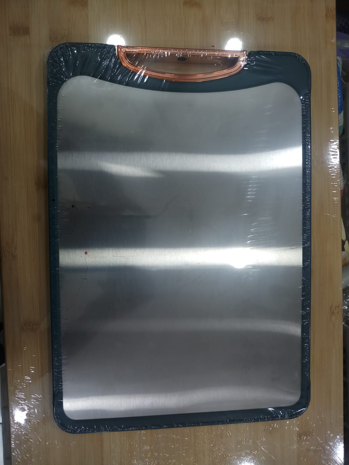 Double-Sided Stainless Steel Cutting Board With Stand Stainless Steel ...