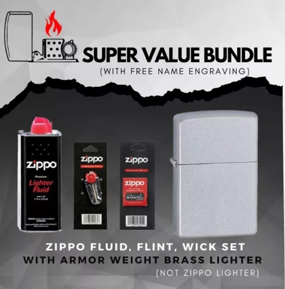 4 in 1 Combo Stylish Zippo Lighter All In One Set Multicolor | Daraz.com.bd