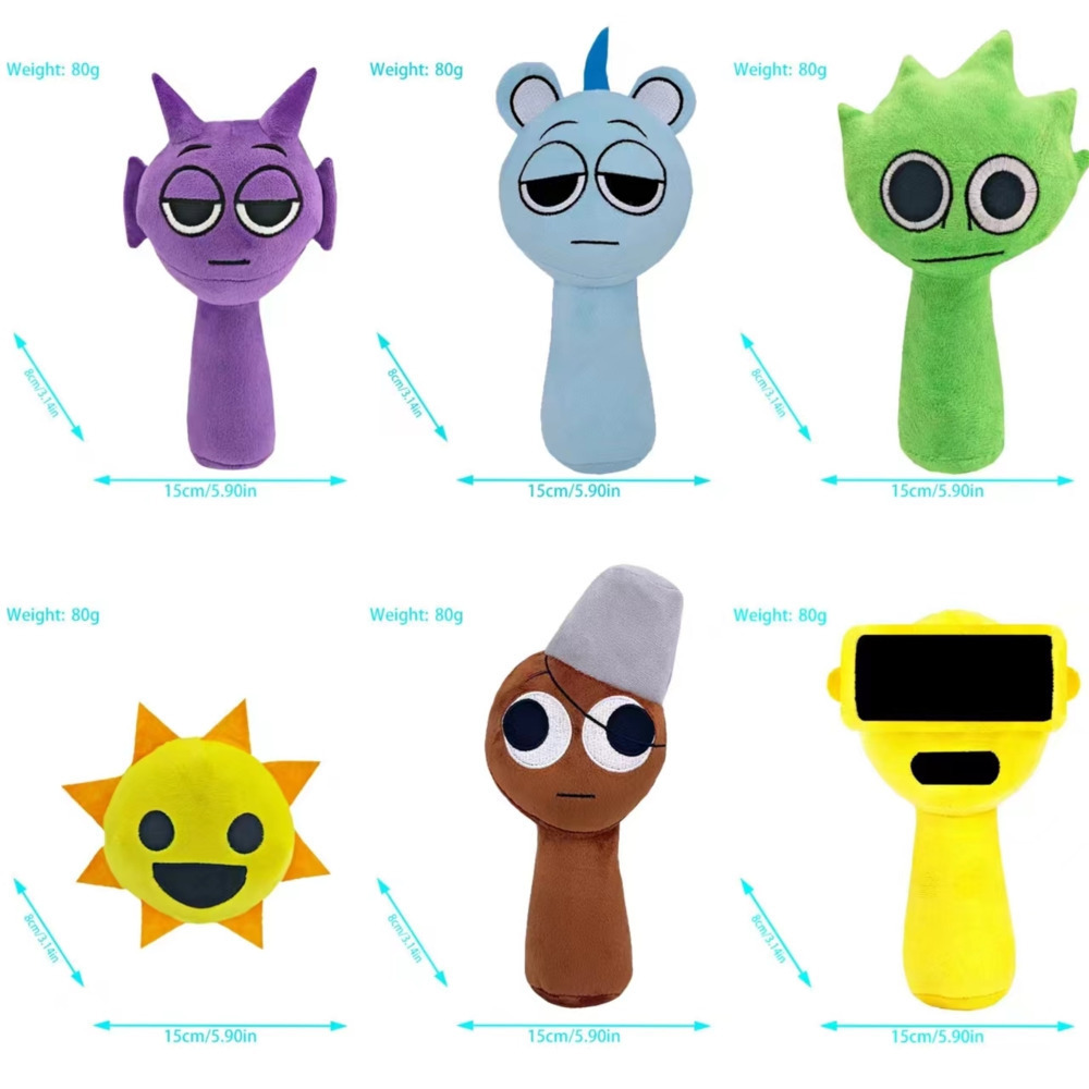 Sprunki Game Plush Toy Sprunki Doll Peluches Sprunki Incredibox Plushie ...