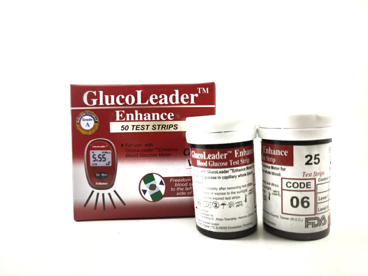 Gluco Leader Enhance Blood Glucose Test (Red) - 50 strips | Daraz.com.bd