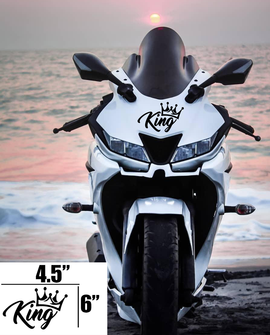 Bike Decal Sticker - King With crown ( Waterproof & Premium quality ...