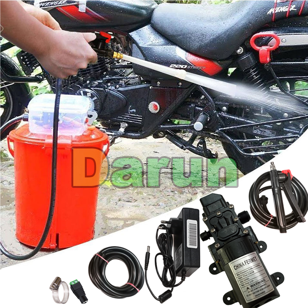 Motorcycle/Car Washer Machine, Water Pump Hose Pipe Spray Gun Full Set ...