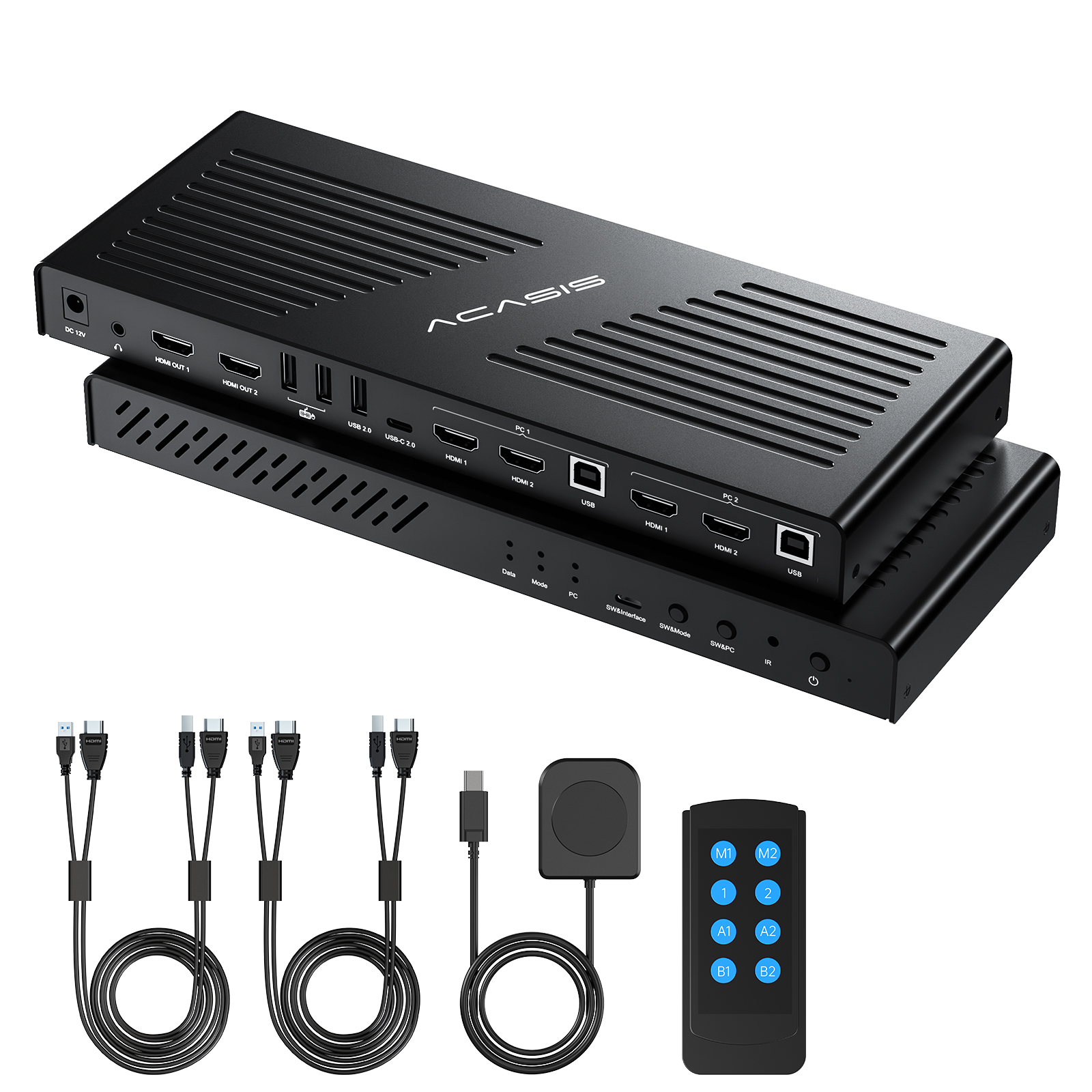 Kvm Switch Dual Monitor ,2 Port Dual Monitor Kvm Switcher For 2 ...