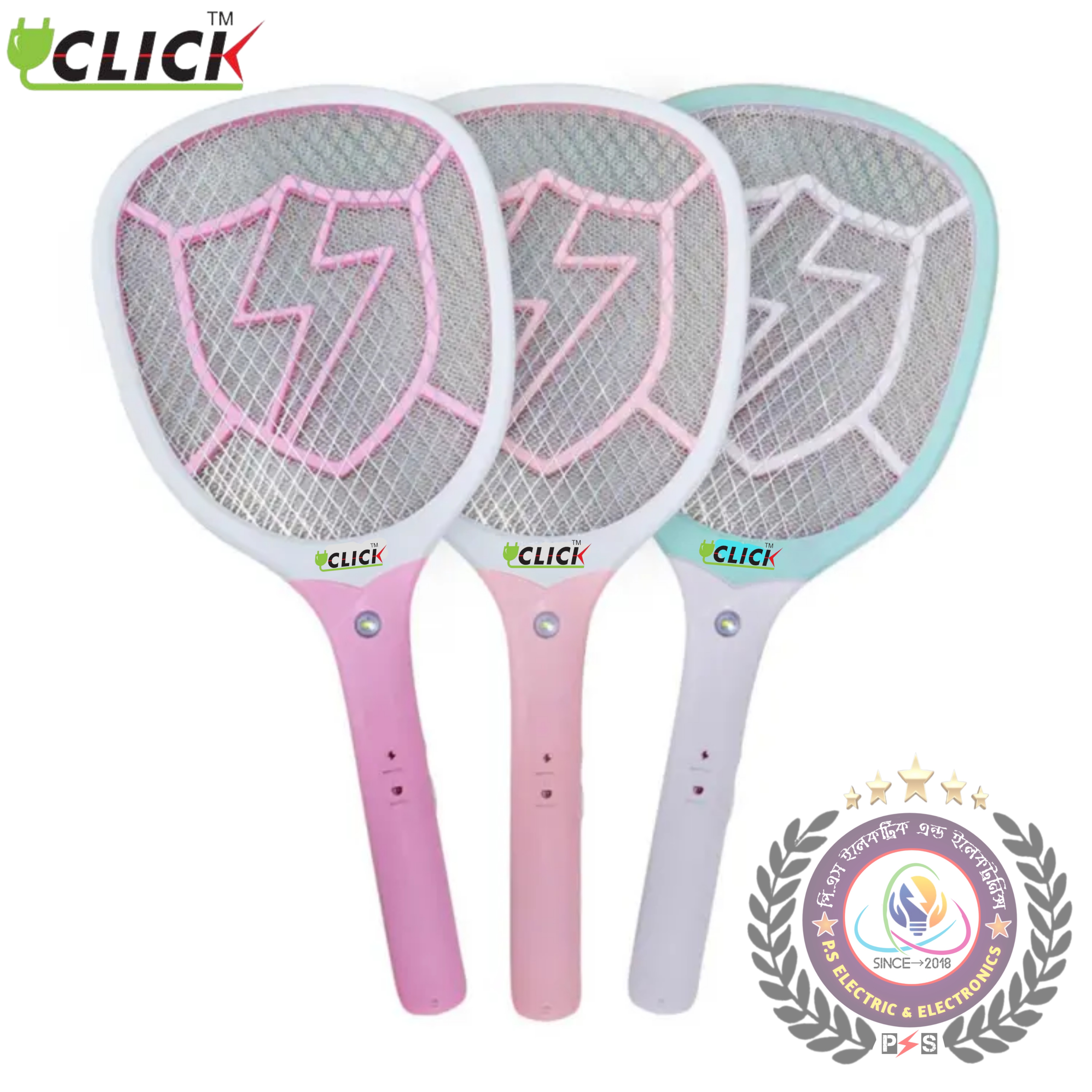 CLICK Mosquito Bat Rechargeable with Bright Led Light Insect Bugs ...
