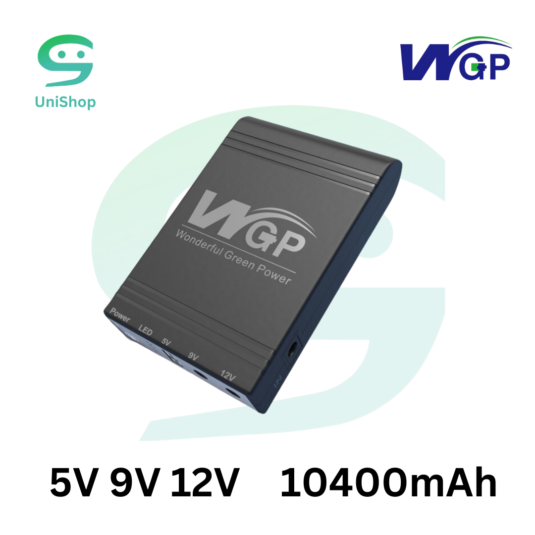 WGP Mini UPS 10400 mAh DC UPS for Router, Onu, CC Camera 5, 9, 12 Volt ...