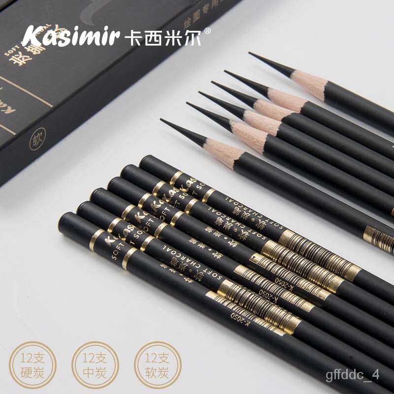 Kasimir Soft Black Charcoal Pencil 1Ps/3Ps/6Ps/12Ps - Mechanical Pencil ...