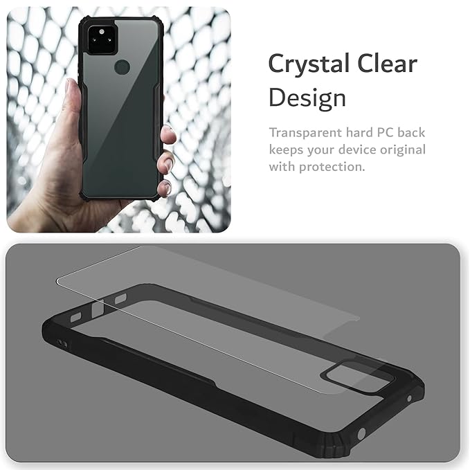 Google Pixel 5A 5G Protective Black Border Crystal Clear Xundd Mobile ...