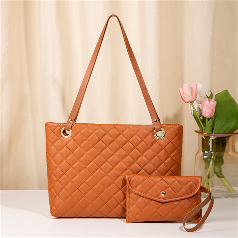 2piece/set Fashion Pu Leather Women Handbags Casual Large Capacity Tote ...