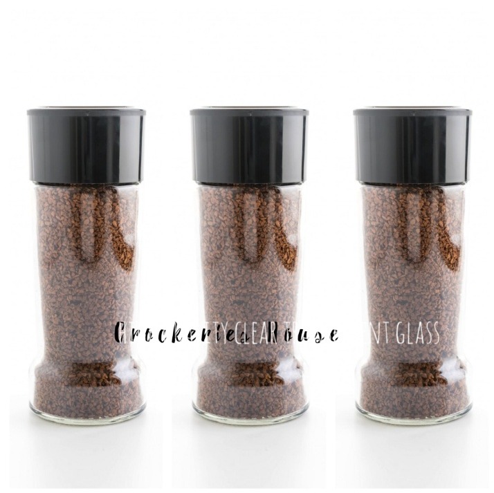 Glass clear 500ml with air tight black lid for kitchen 3 pcs | Daraz.com.bd