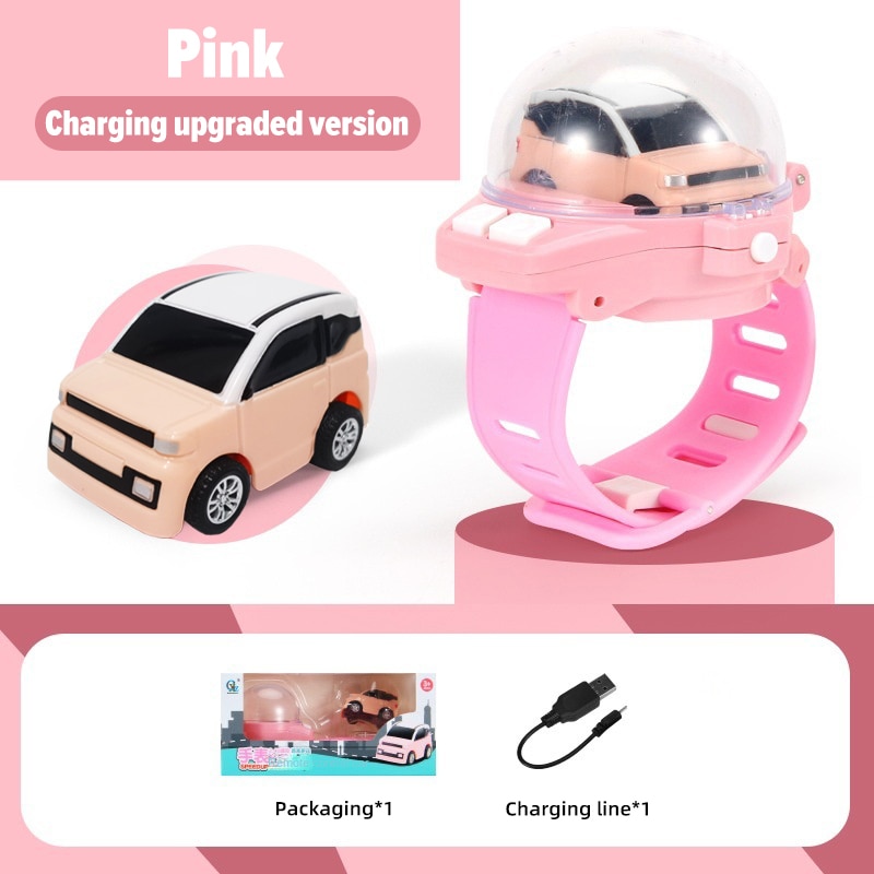 Mini RC Car Racing Remote Control Car Watch 2.4G Rechargeable Wrist ...