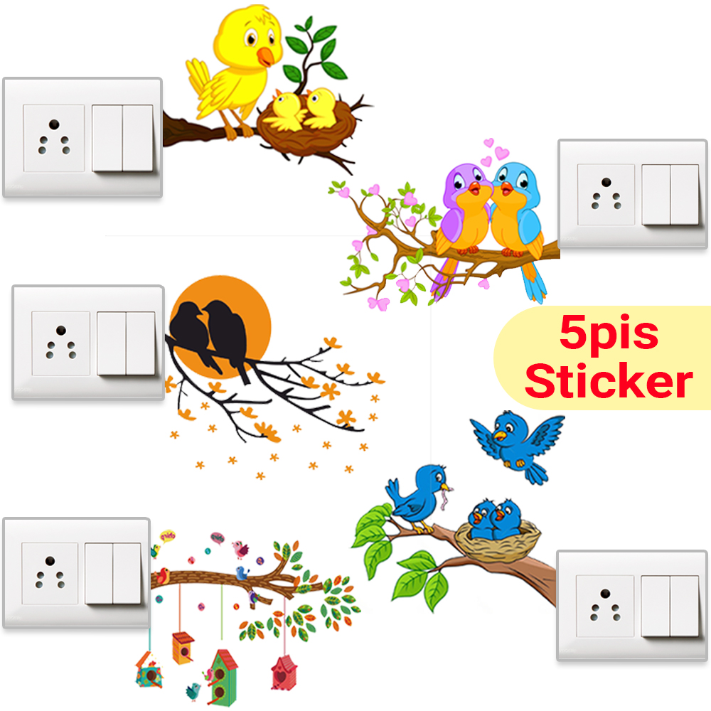 5 piece Decors transparent stickers