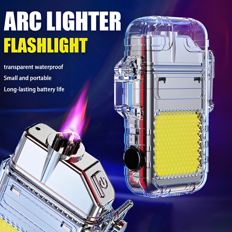 Dual arc windproof waterproof rechargeable usb electric lighter with ...