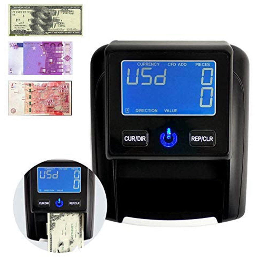 Portable Banknote Bill Detector Denomination Value Counter Detector ...