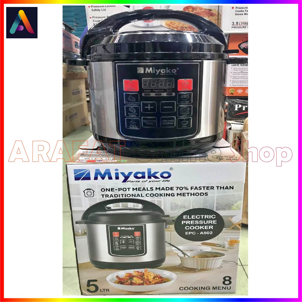 Miyako Electric Pressure Cooker With 8 Cooking Setup | 5 Litre | Daraz ...