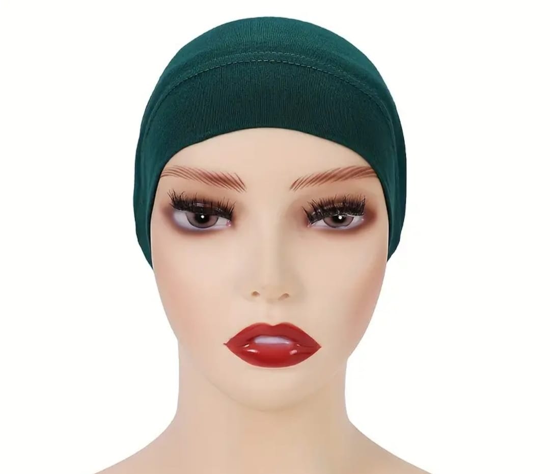 3 Pics Muslim hijab inner cap for women and girls synthetic soft cotton