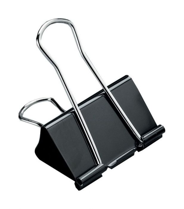 Binder Clip 25mm (Black) - 12 Pcs | Daraz.com.bd