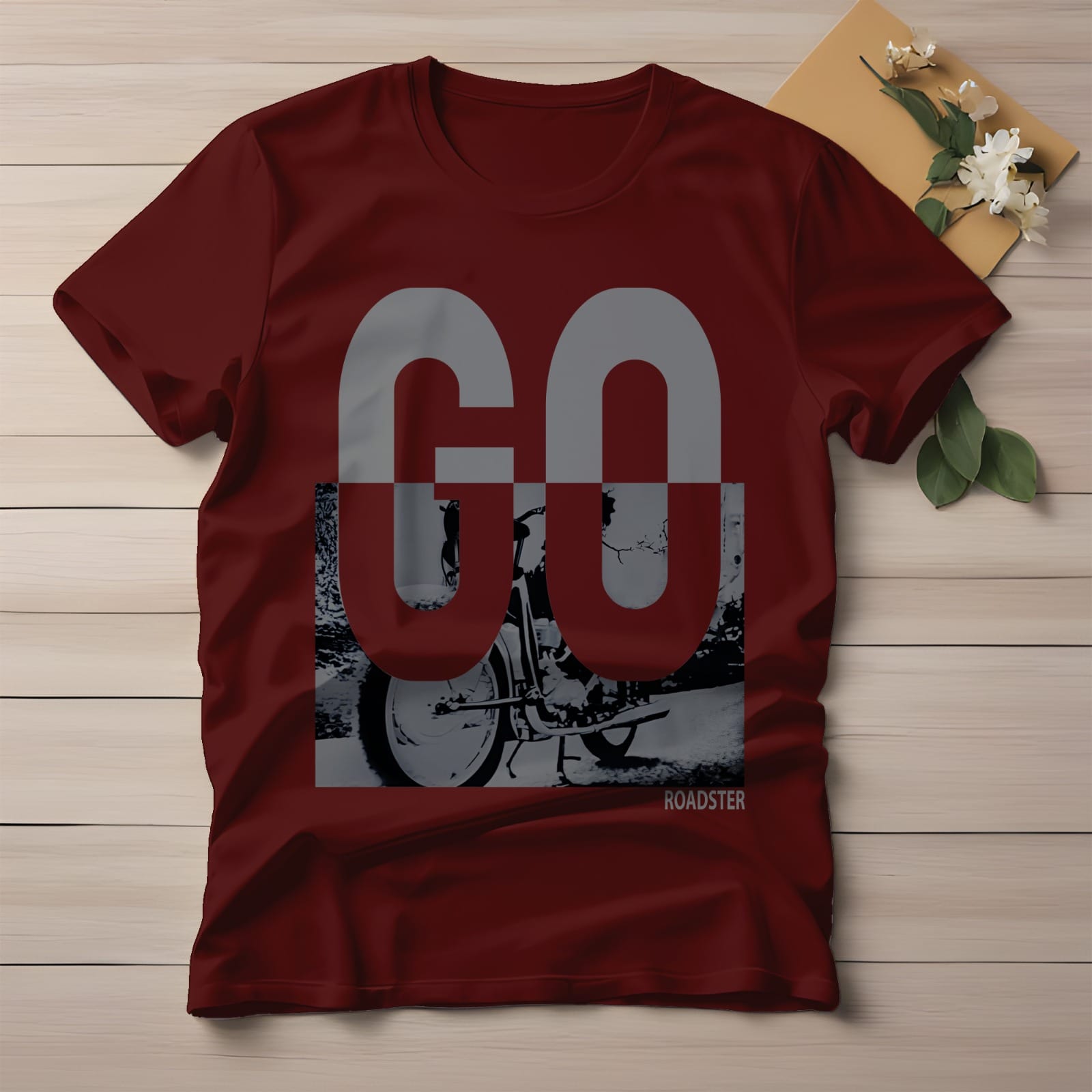 MAROON COLOR COTTON SHORT SLEEVE T- SHART FOR MEN.