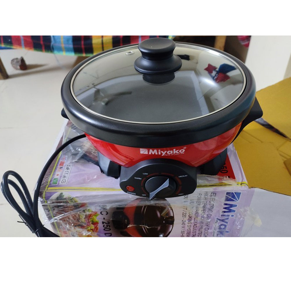Miyako Double Pot Multi cooker, Electric Curry Cooker With Double Pot ...