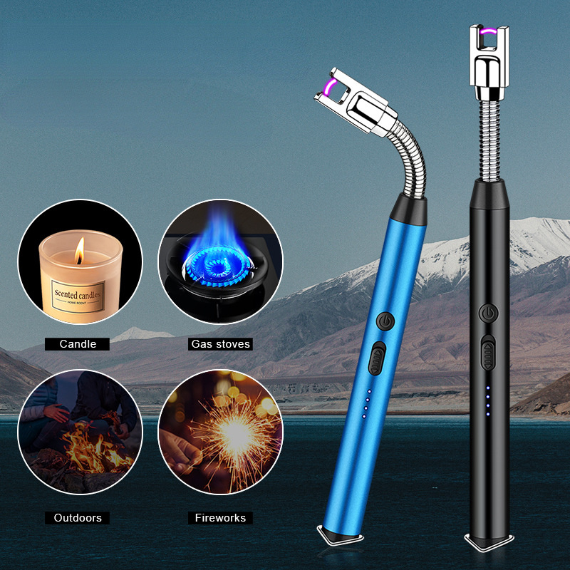USB Arc Pulse Ignition Candle Gas Stove Igniter 360 Degree Hose ...