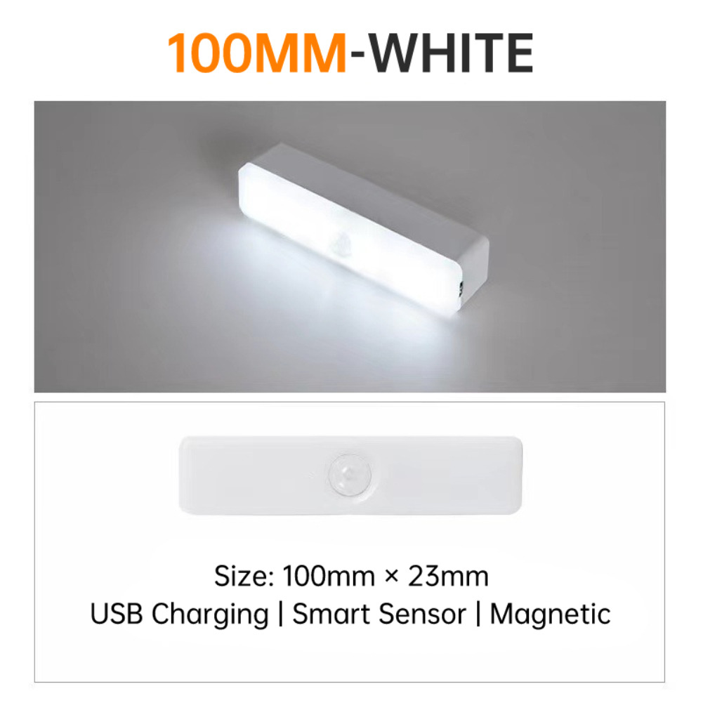 LED Motion Sensor Light 10/20/30/50cm USB Rechargeable Night Light ...
