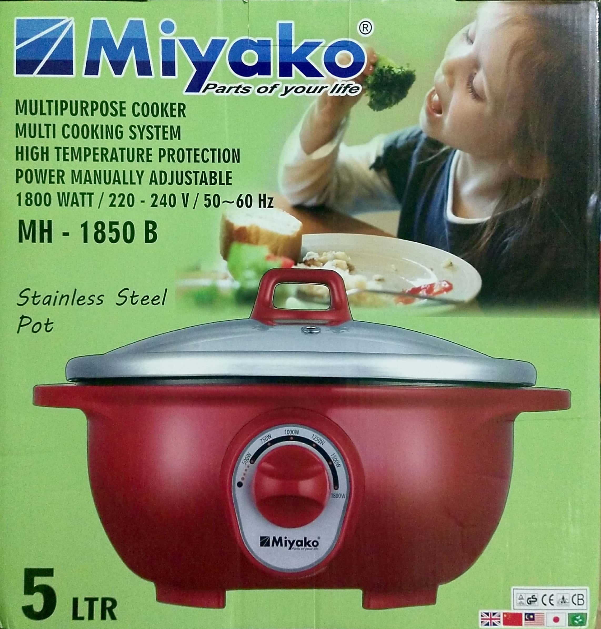 Miyako Curry Cooker Removable nonstick pan Automatic cooking and ...