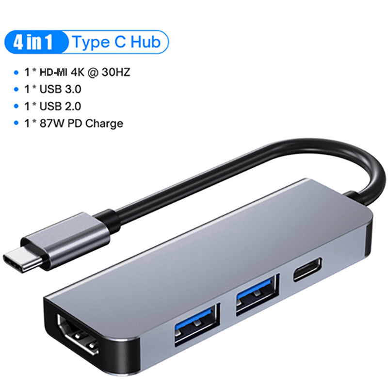 USB C HUB USB C Docking Station Type C Splitter 4K 30Hz HDMI-compatible ...