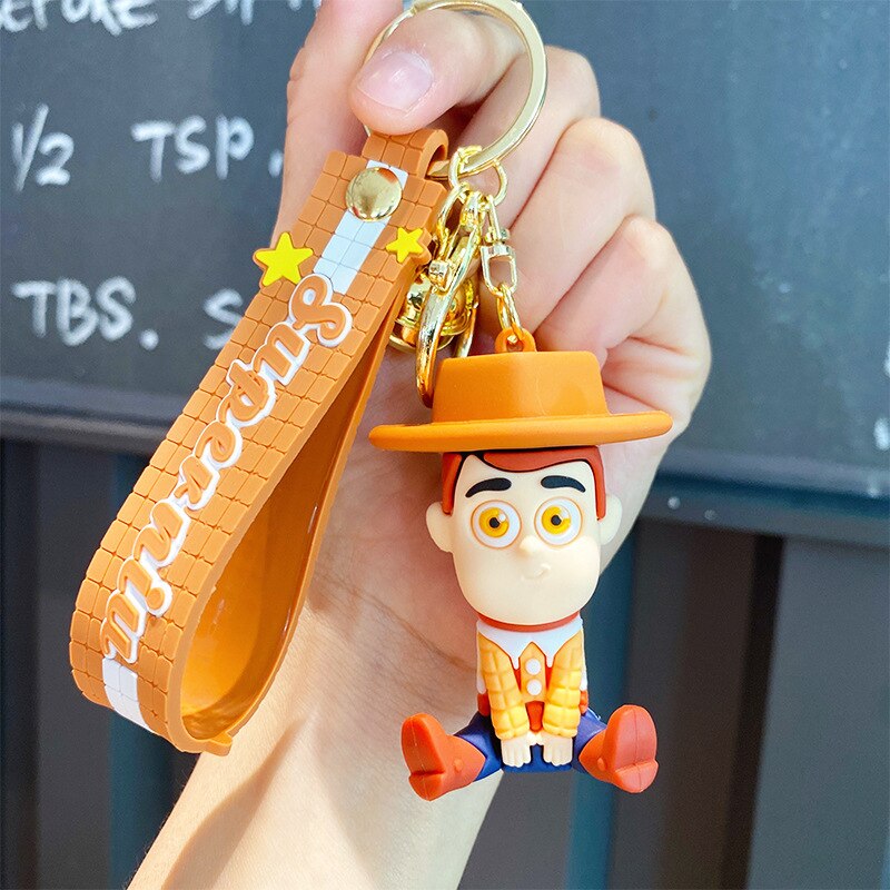 Disney Toy Story Keychains Anime Buzz Lightyear Woody Lotso Keyring ...