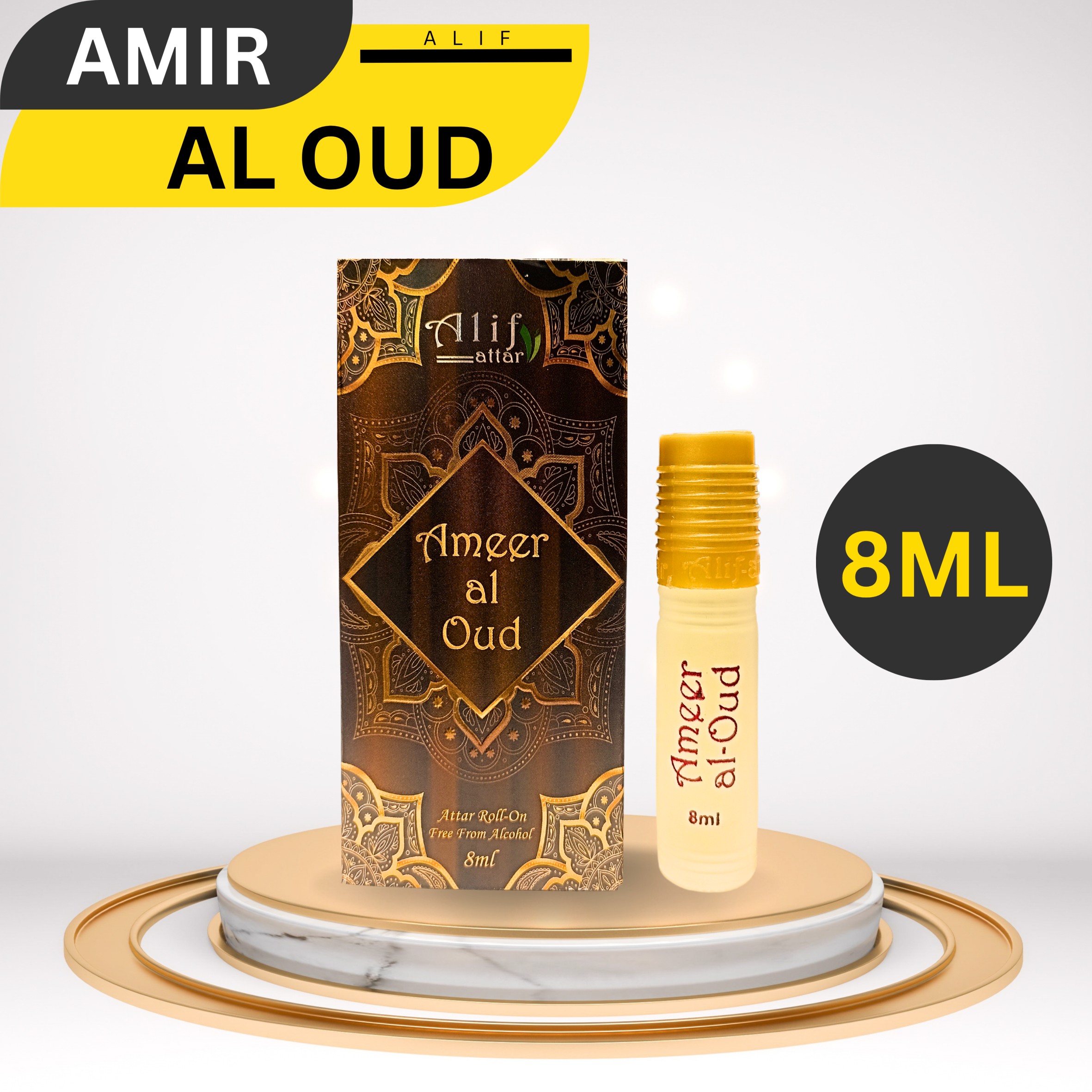 Amir Al Oud Attar 8-ml Roll-On and Very Long-Lasting Fragrance Oil ...