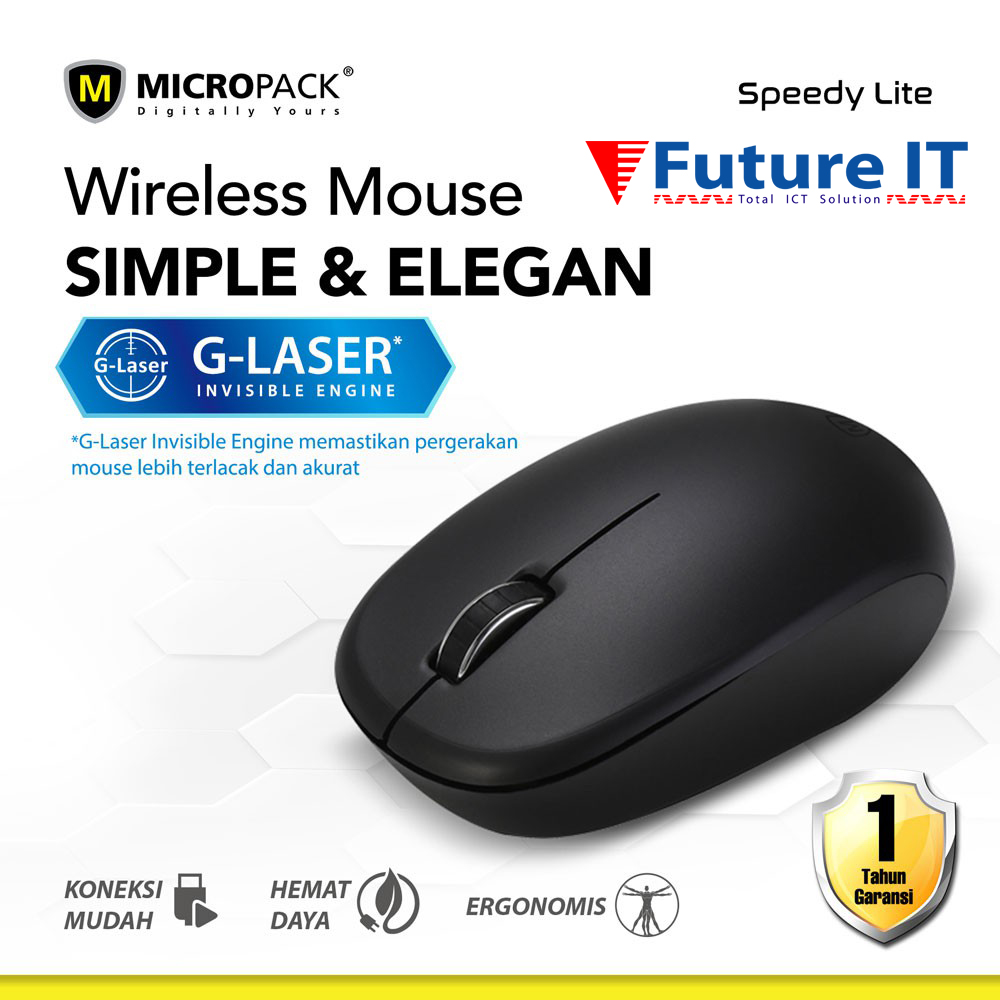 Wireless USB Mouse Micropack Speedy Lite MP-716w Compact Minimal Handy ...