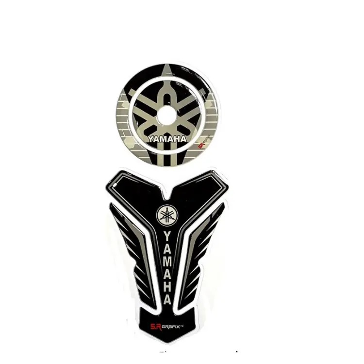 Motorcycle fuel tank pad sticker or bike tank pad for Yamaha Fzs -Black