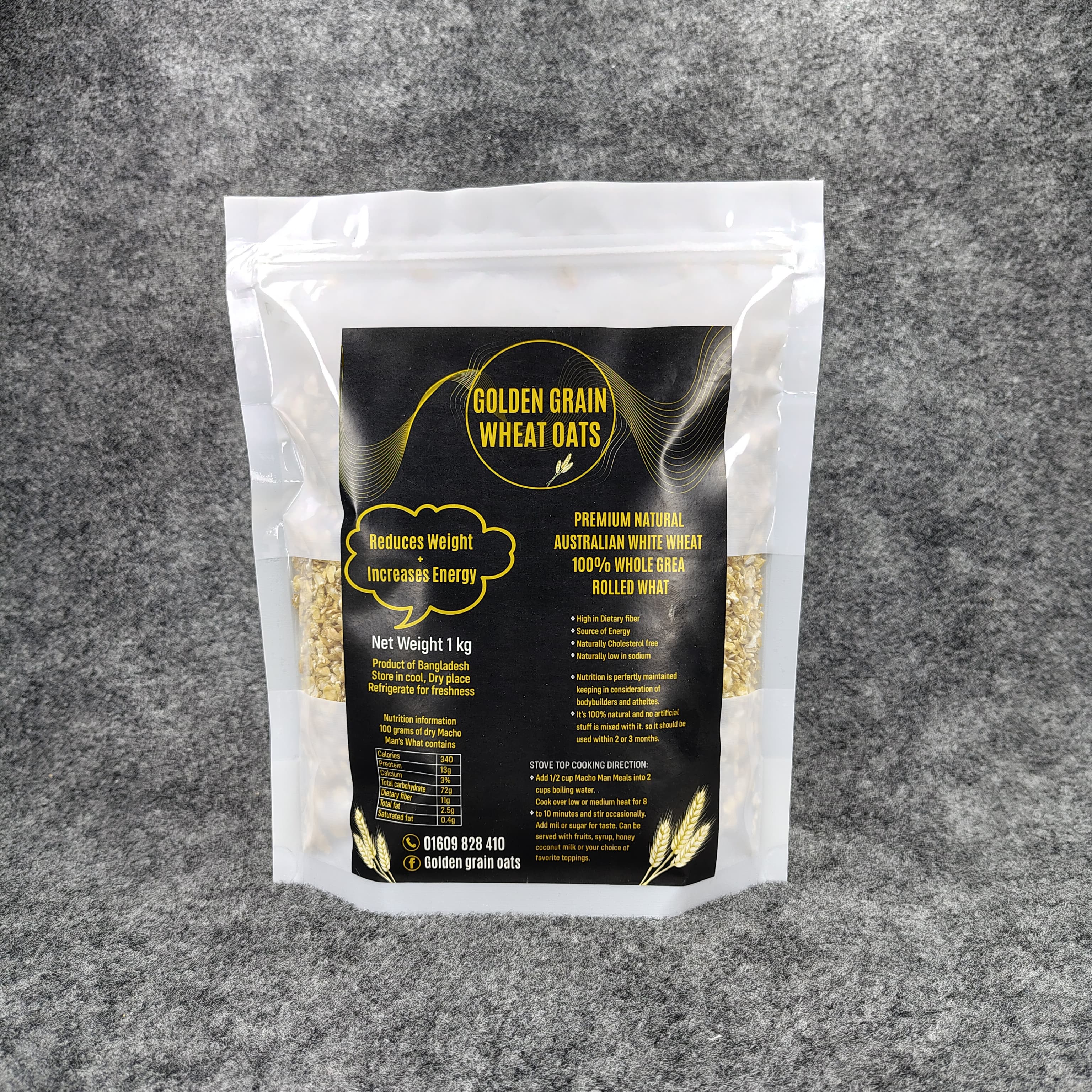 Australian whole grain rolled wheat (oats)-500 gm | Daraz.com.bd