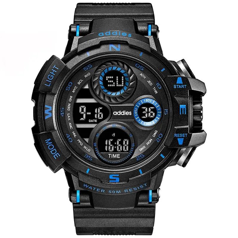 Fashion Multi-dial Watch For Men Digital LED Repeater Male Wrist ...