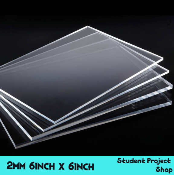 Diy Crafting 2Mm Thick 6 Inch X 6 Inch Acrylic Sheet Transparent ...