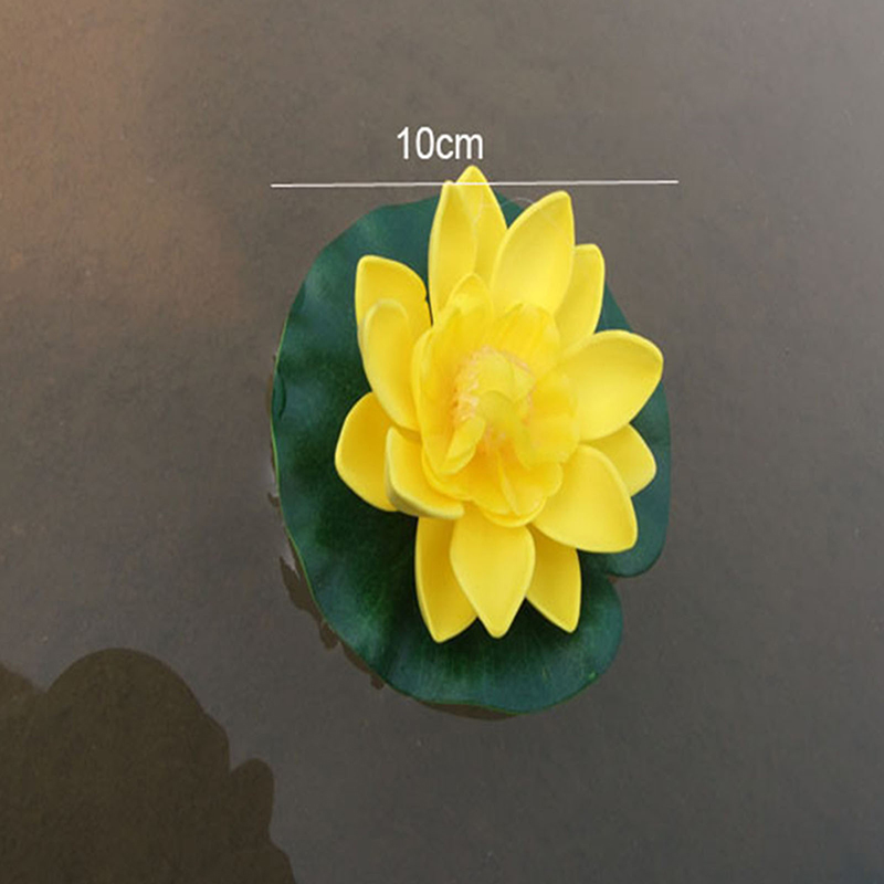 10cm/17cm Artificial Lotus Fake Plant Pond Decor Artificial Water Lily ...