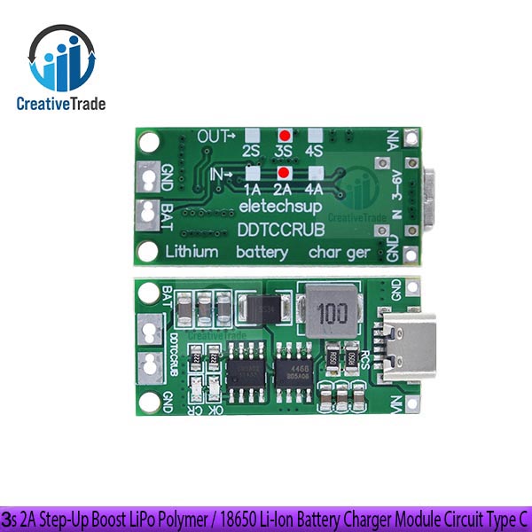 Multi-Cell 3s 2A Step-Up Boost LiPo Polymer / 18650 Li-Ion Battery ...