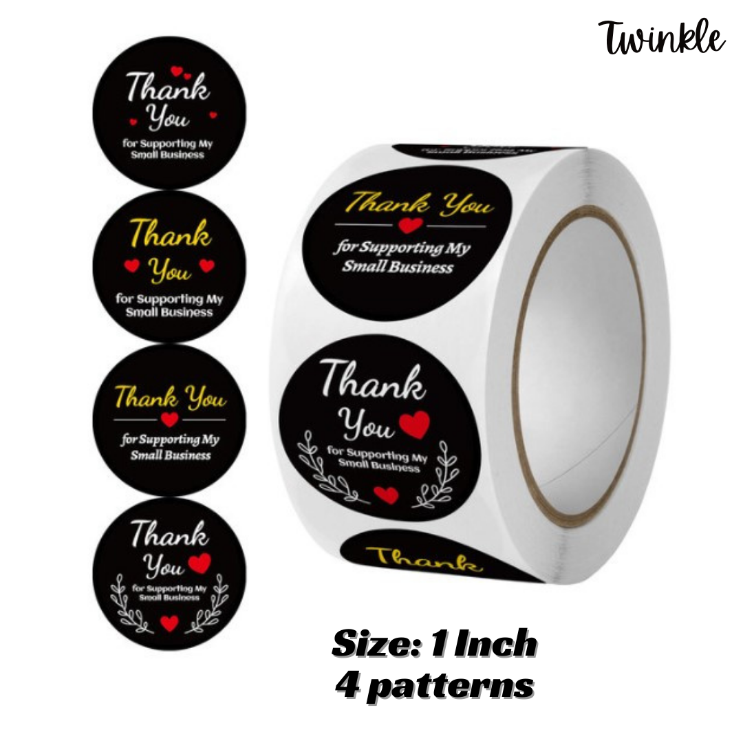 500 pieces 1 Inch Thank You for Your Order Stickers Decorative Thank ...