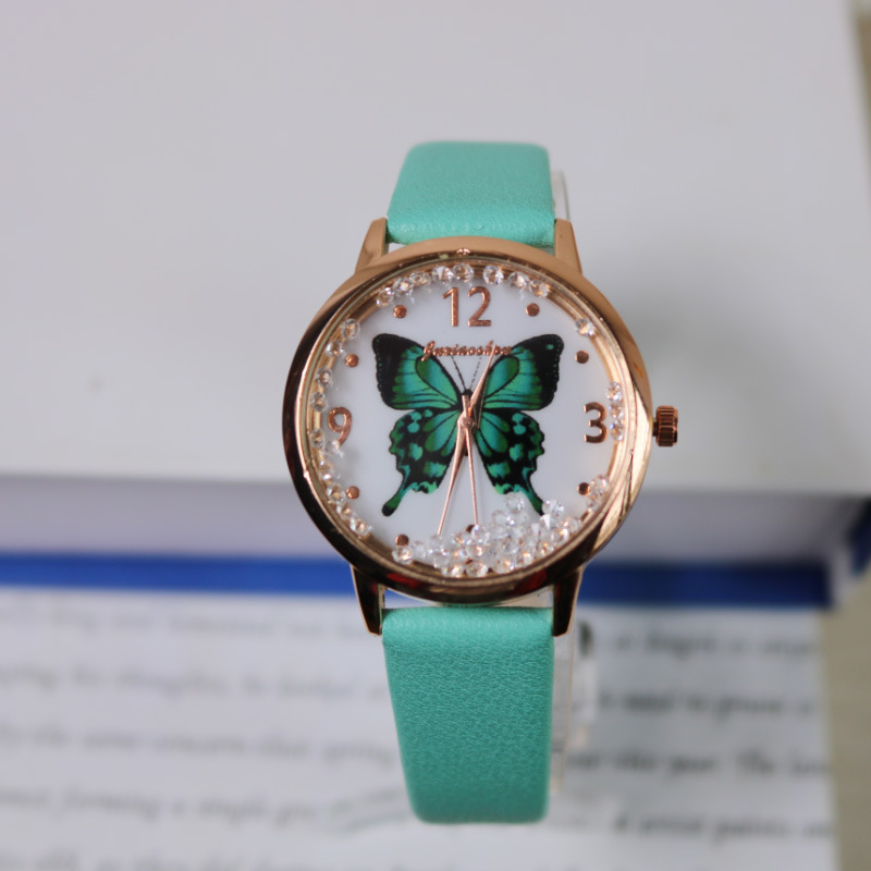 Women's Butterfly Watch Fashion Lucky Beaded Women's Watch Elegant and ...