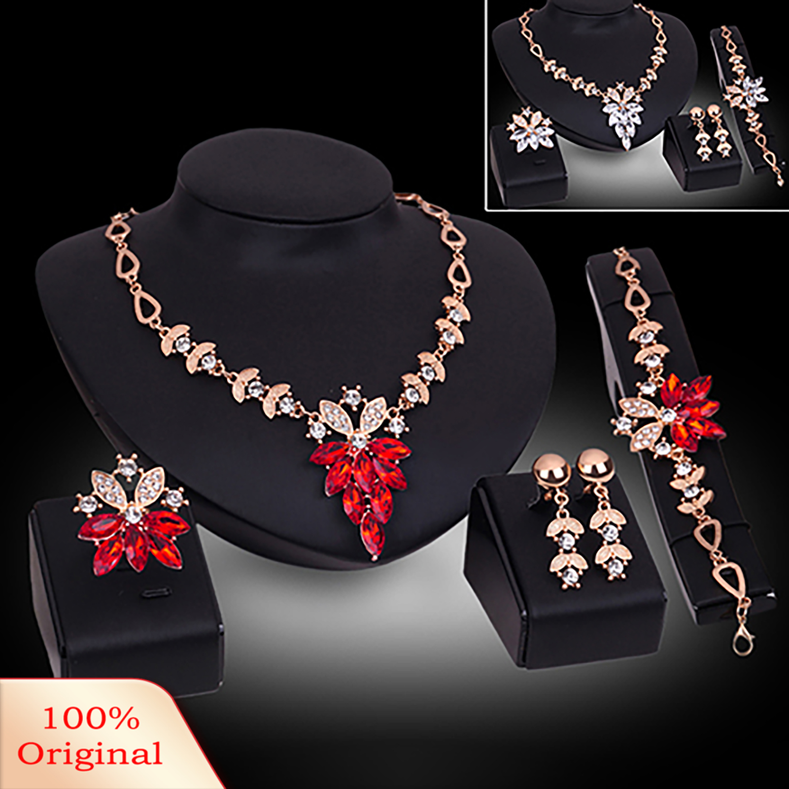 【Beiver Jewelry Store 】Set Flower Design Women Floral Jewelry | Daraz ...
