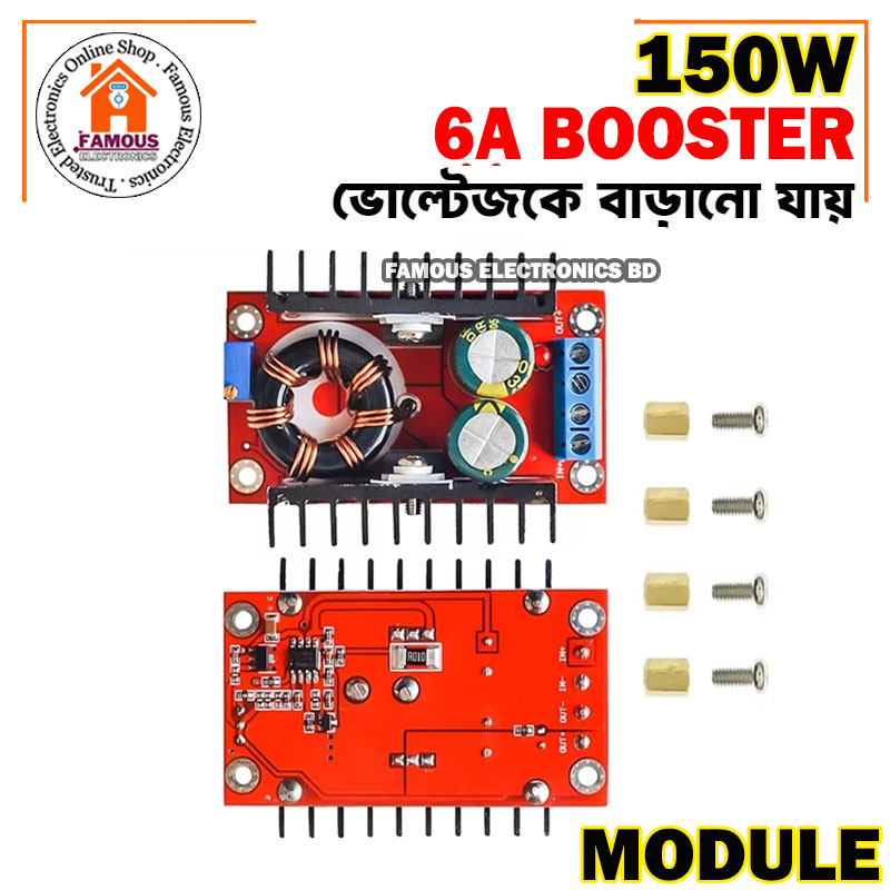 150 Watt 6 Amp Dc To Dc Step Up Boost Converter Power Module (10-32V To ...