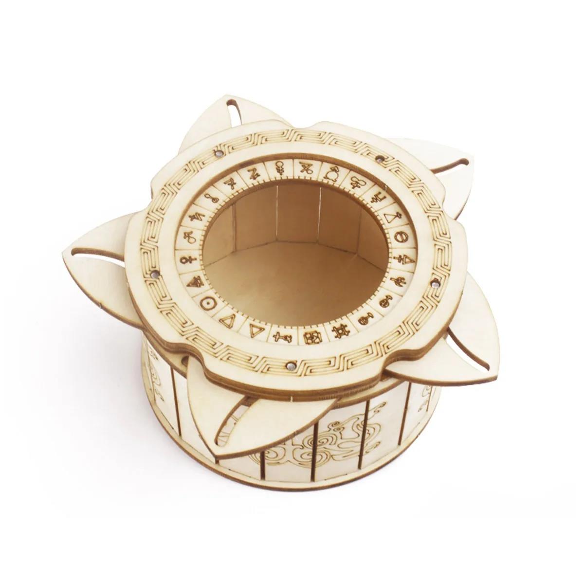 3d Wood Mechanical Box Puzzles Kits for Child Assembly Building Blocks ...