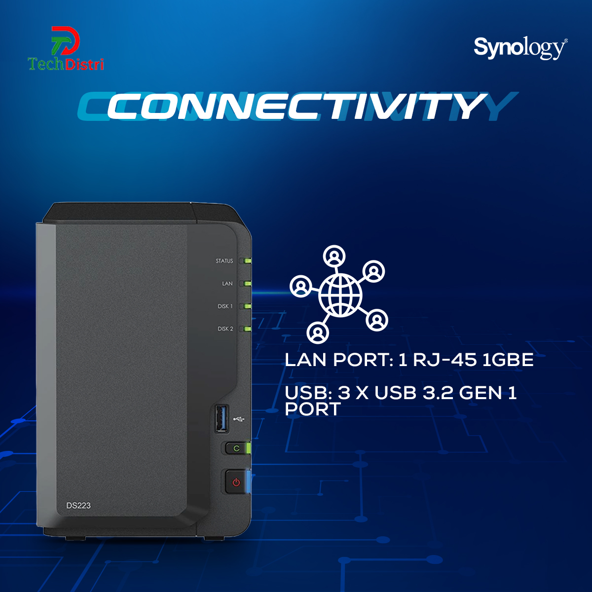 5-bay Network Attached Storage Synology DS1520+ 5-Bay NAS DiskStation ...