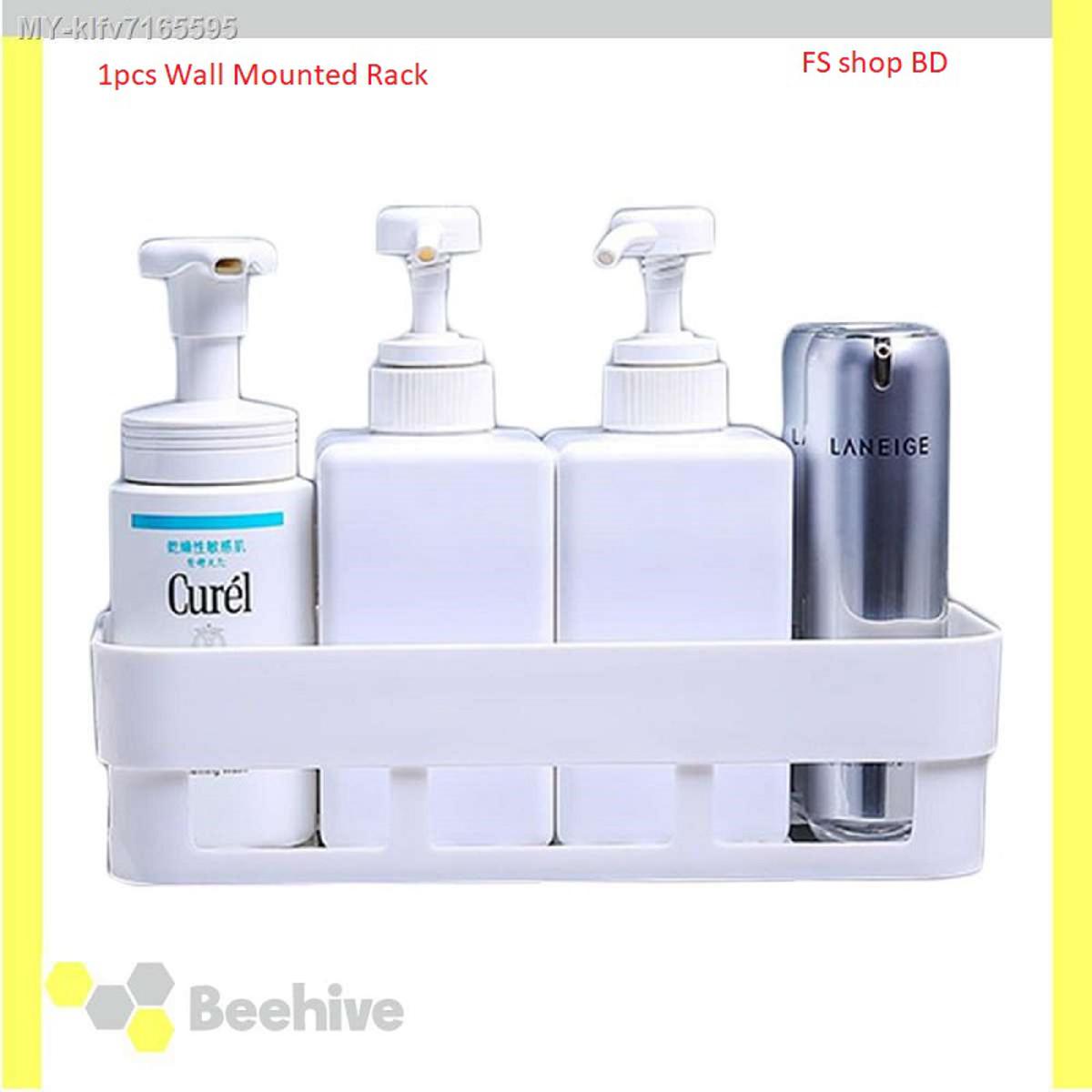 1pcs Wall Mounted Bathroom Storage Rack Shampoo Storage Shelves Shampoo ...