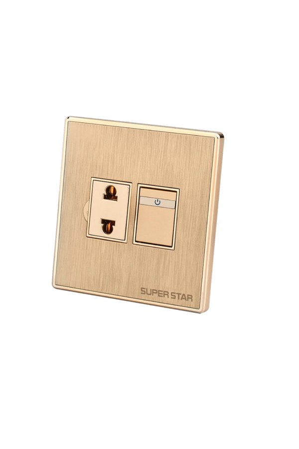 Super Star Glamour 10A 2 Pin Socket with Switch Neon Two 2Pin ...