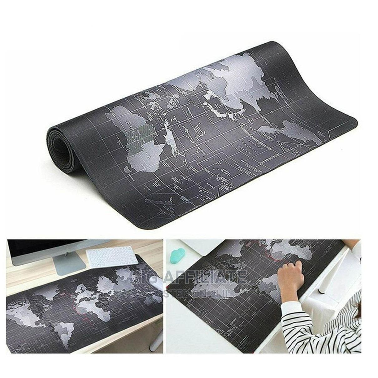 Office Mouse Pad - World Map- Gaming Big Size 27/11inh | Daraz.com.bd