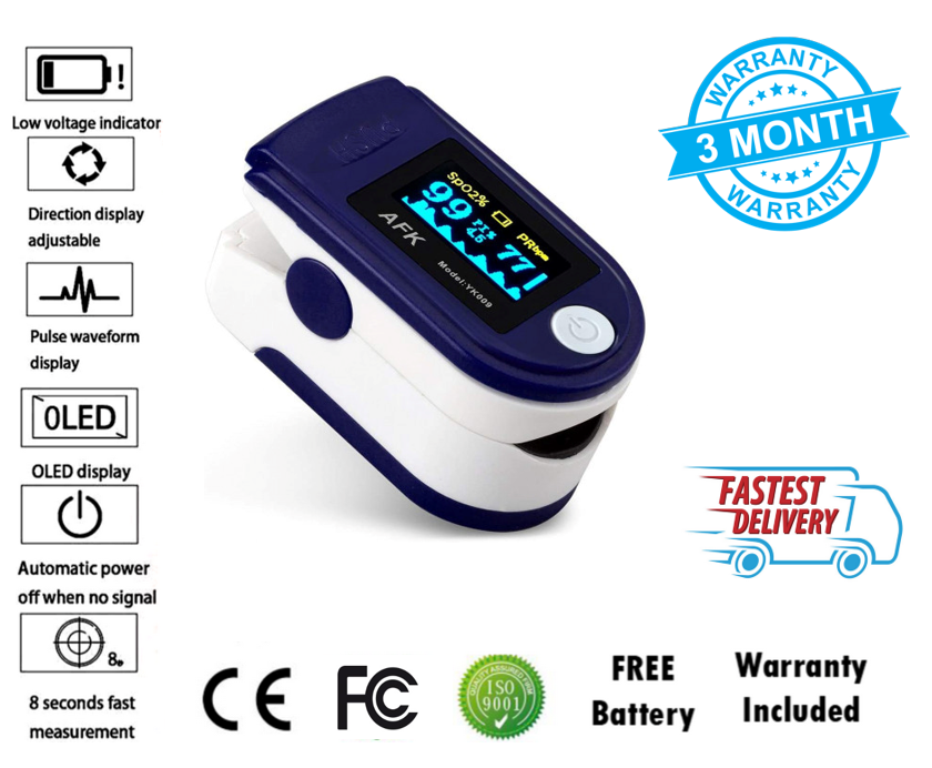 AFK Finger Pulse Oximeter-OLED-Heart Rate-SpO2 with Warranty | Daraz.com.bd